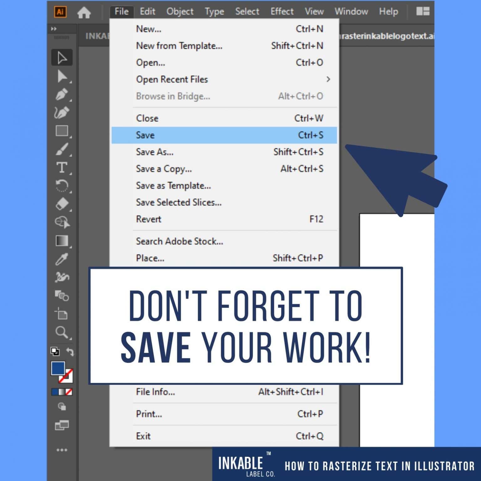 How to Rasterize Text in Illustrator - Inkable Label Co.